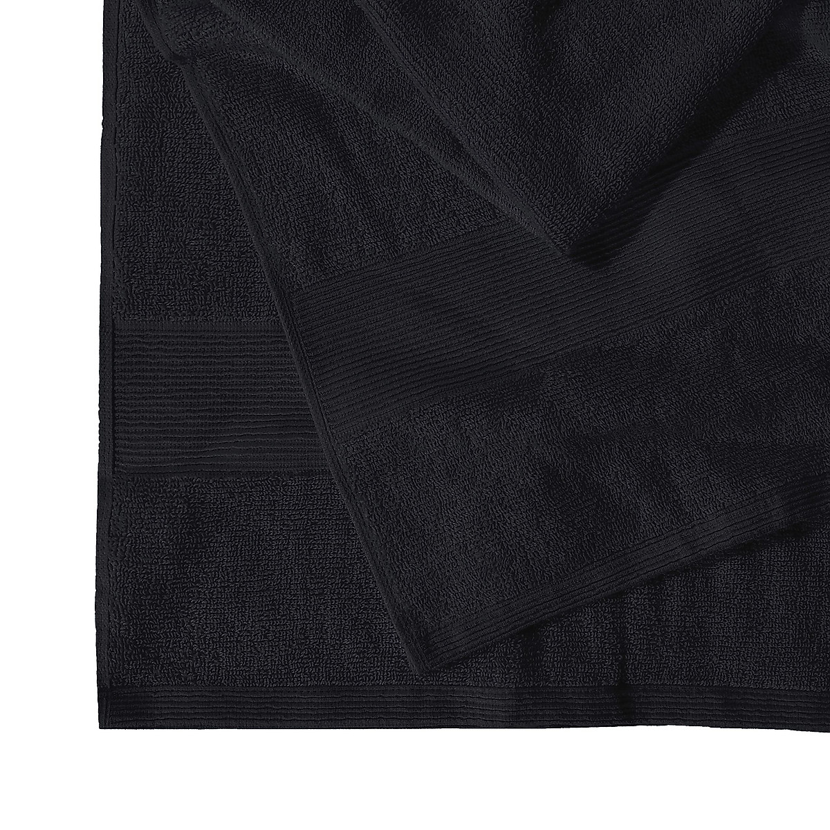 BELIZZI Home Premium Cotton Oversized 2 Pack Bath Sheet 35x70-100% Pure Cotton - Ideal for Everyday use - Ultra Soft & Highly Absorbent - Machine Washable - Black