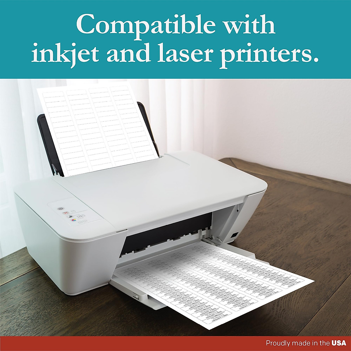 Premium Label Supply White Sticker Return Address Labels – 1.75” x .5" – Laser/Inkjet Compatible – (80 Labels/Sheet), 25 Sheets – 2000 Total Adhesive Labels