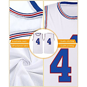 Funtery 12 PCS Men Basketball Jerseys Mesh Basketball Uniform 2XL Reversible Basketball Team Jersey for Men(White)