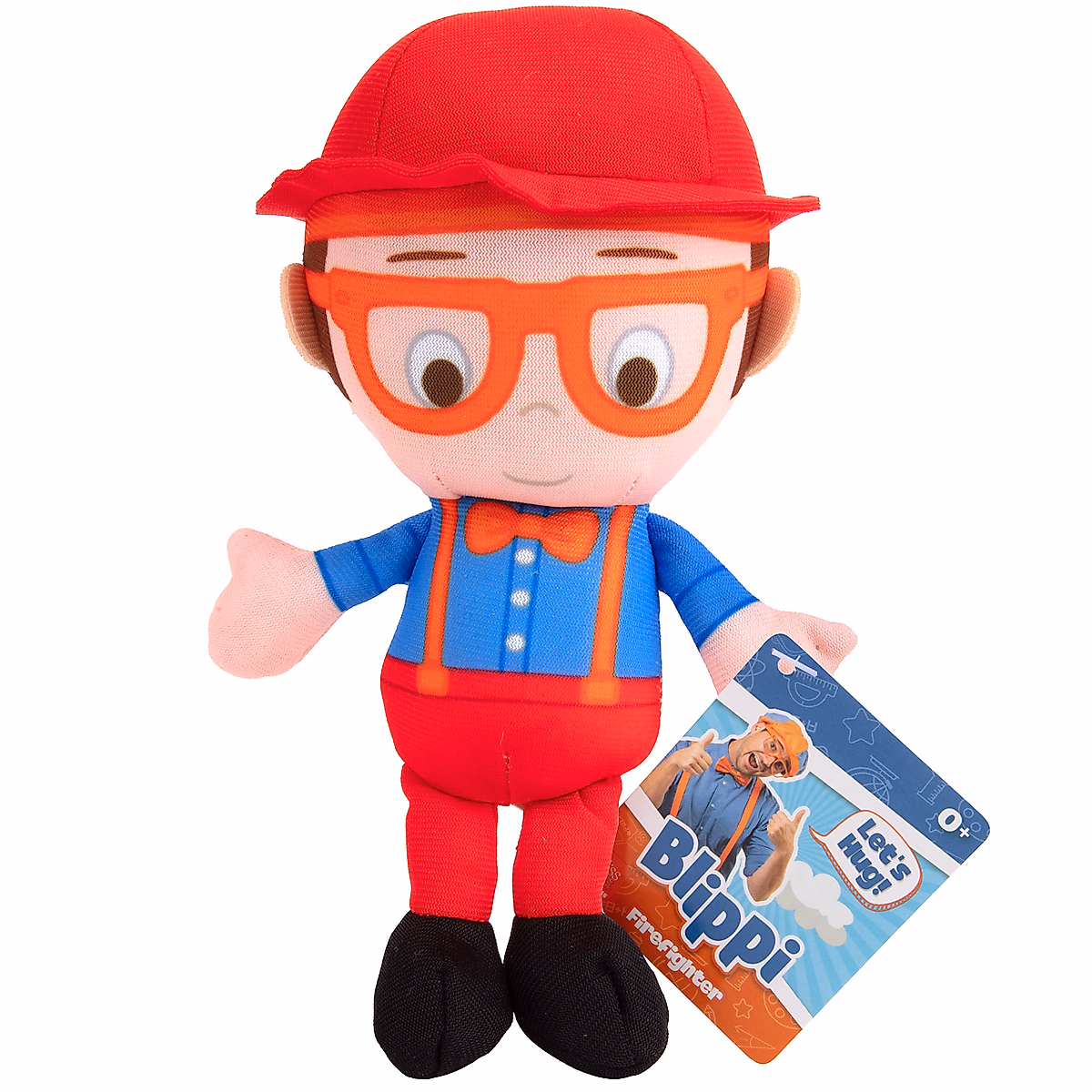 Blippi 7" Fireman, Construction Worker, & Original Character Plush Figures 3-Pack - Officially Licensed - Quality & Soft Collectible Toy - Great Gift for Kids, Boys & Girls - Set of 3