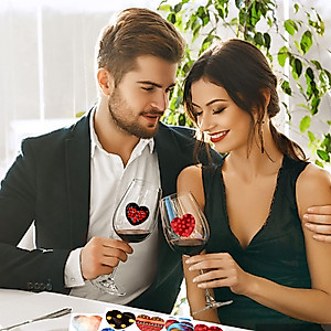 HOWAF Valentine's Day Heart Shape Stickers, Valentine's Day Labels Stickers Sheets, Valentines Day Decorative Stickers for Valentines Party Decorations Supplies, Happy Valentine’s Day Self Adhesive Stickers