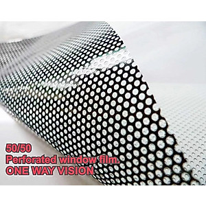 Hoa Forest Wolf Truck Rear Window Decal Tint Perforated Vinyl Graphic,Car Back Window Sticker,Animal Panel Decals Truck SUV Van 65x20inch