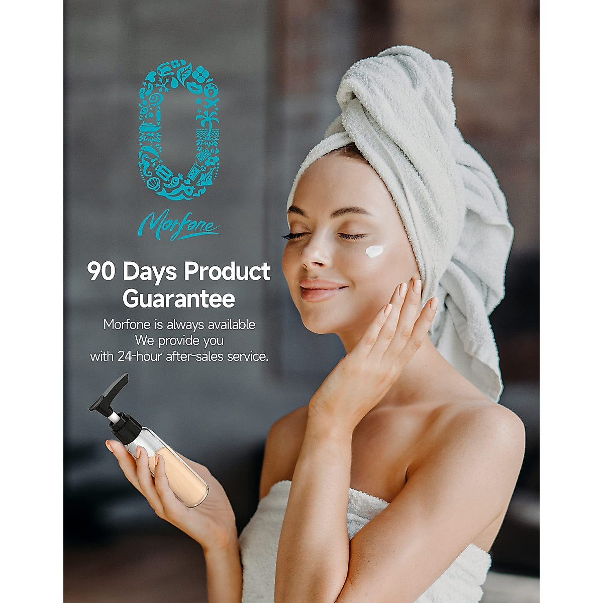 Morfone Travel Bottles kit, TSA Approved Travel Size Containers for Toiletries Leak Proof Refillable Liquid Travel Accessories with Toiletry Bag for Cosmetic Shampoo Conditioner Lotion