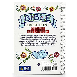 Large Print Bible Word Search Puzzle Book: Over 200 Puzzles to Complete with Solutions - Include Spiral Bound / Lay Flat Design and Large to ... for Inspirational Word Finds (Brain Busters)