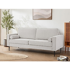 ROCKINGRUN 77" Loveseat Sofa, Chenille Fabric Sectional Mini Sofa for Living Room, Upholstered 2 Seater Couch Sofa with Track Armrest, Small Sofa Bed, Comfy Couch for Dorm, Office, Apartment