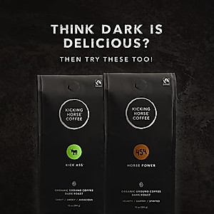 Kicking Horse Coffee, Grizzly Claw, Dark Roast, Ground, 10 oz - Certified Organic, Fairtrade, Kosher Coffee