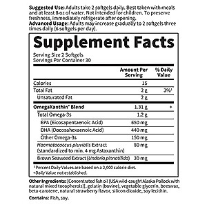 Garden of Life Ultra Pure EPA/DHA Omega 3 Fish Oil - Oceans 3 Beyond Omega 3 Supplement with Antioxidants, 60 Softgels