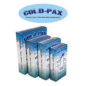 GMS Cold Pax Ice Pack Reusable 4 Pack - Extra Cold Ice Pack Replacements - 3 oz Multipurpose Gel Packs for Aches, Pains, Bruises, Sores, Coolers, Lunch Boxes, and Medical Purposes