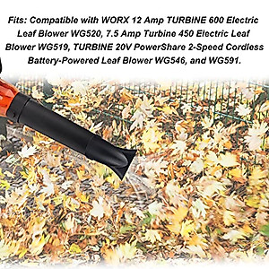 Flat Nozzle for WORX TURBINE Soffiatore Ugello Electric Leaf Blower, Work for WG519, WG520, WG546, WG591 Models. (7" long)
