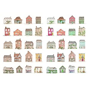 Seasonstorm Cartoon House Kawaii Aesthetic Pastel Art Agenda Journal Planner Stationery Stickers