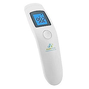 Amplim No Touch Forehead Thermometer - Non-Contact Digital Infrared Thermometer - Medical Grade, Hygienic, Accurate, Instant Read, Touchless Thermometer for Adults, Kids, and Baby - FSA HSA Eligible