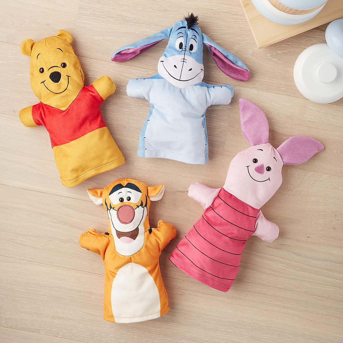 Melissa & Doug Disney Winnie the Pooh Soft & Cuddly Hand Puppets Toys For Kids Ages 2+