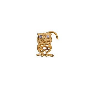 Owl Gold Nose Jewelry Indian Nose Stud Sterling Silver Nose Stud Indian Gold Nose Ring Diamond Nose Ring Crock Screw Nose Stud Indian Nose Ring