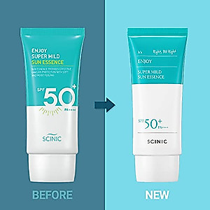 SCINIC Enjoy Super Mild Sun Essence SPF50+ PA++++ 1.69 fl oz(50ml) | A Lightweight Hydrating Sun Essence That leaves No Sticky Feeling | Korean Skincare
