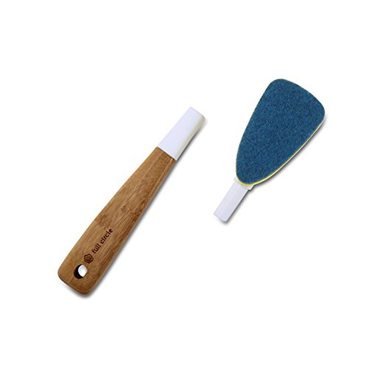 Full Circle Cleaning Products Laid Back Dish Sponge, Abrasive & Replaceable Head, White