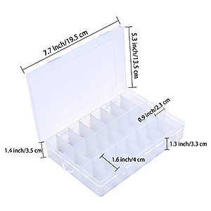 Peirich Embroidery Floss Organizer Box - 24 Compartments with 100 Hard Floss Bobbins and 459 Color Number Stickers
