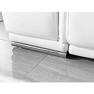 Blackjack Furniture Venice 8 Piece Sectional Sofa with 3-Power Recliners, Features Adjustable Headrest, Lumbar Support, USB and Wireless Charging Station, Extra Large Storage, 1 Console, White