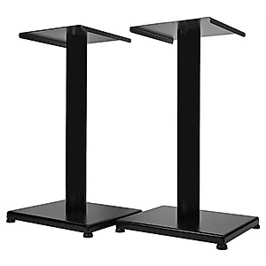 Rockville Pair RS29B 29" Steel Bookshelf Speaker and Studio Monitor Stands-Black V2