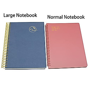 Yansanido Large Spiral Notebook, 5 Pcs B5 Thick Paper Hardcover 7mm College Ruled 5 Colors 150 Sheets -300 Pages Journals for Study, Work, Travel and Notes (5 Color)
