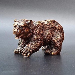 DSQK Garden Statue Creative Decoration of Pure Copper Bear Animal Wine Rack Study Room