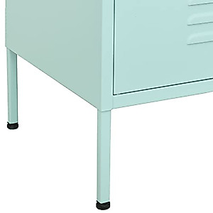 QZZCED Storage Cabinet with Doors, Console Table Sideboard Buffet Cabinet with Storage, for Living Room, Dining Room, Entryway, Kitchen,Mint 31.5"x13.8"x40" Steel