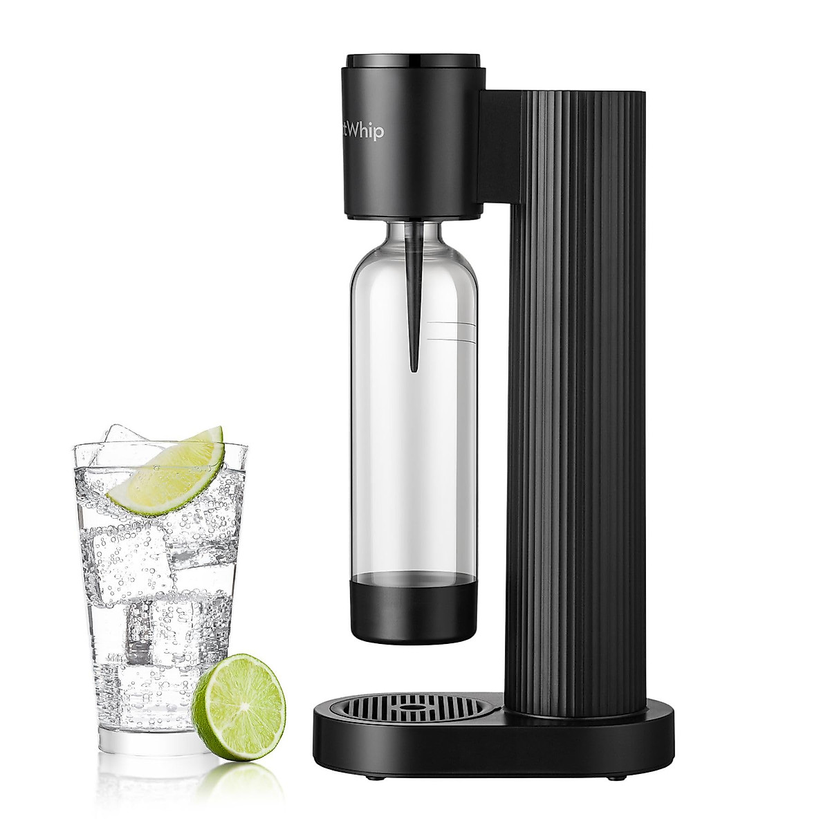 GreatWhip Sparkling Water Maker Soda Maker Machine for Home with 1L BPA Carbonating Bottle Compatible with Any Screw-in 60L CO2 Exchange Carbonator (NOT Included) Black