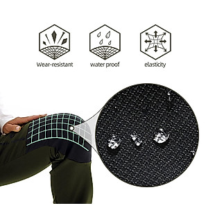 BenBoy Men's Snow Ski Outdoor Waterproof Windproof Fleece Cargo Hiking Pants,AN-SF1602M-Army Green-2XL