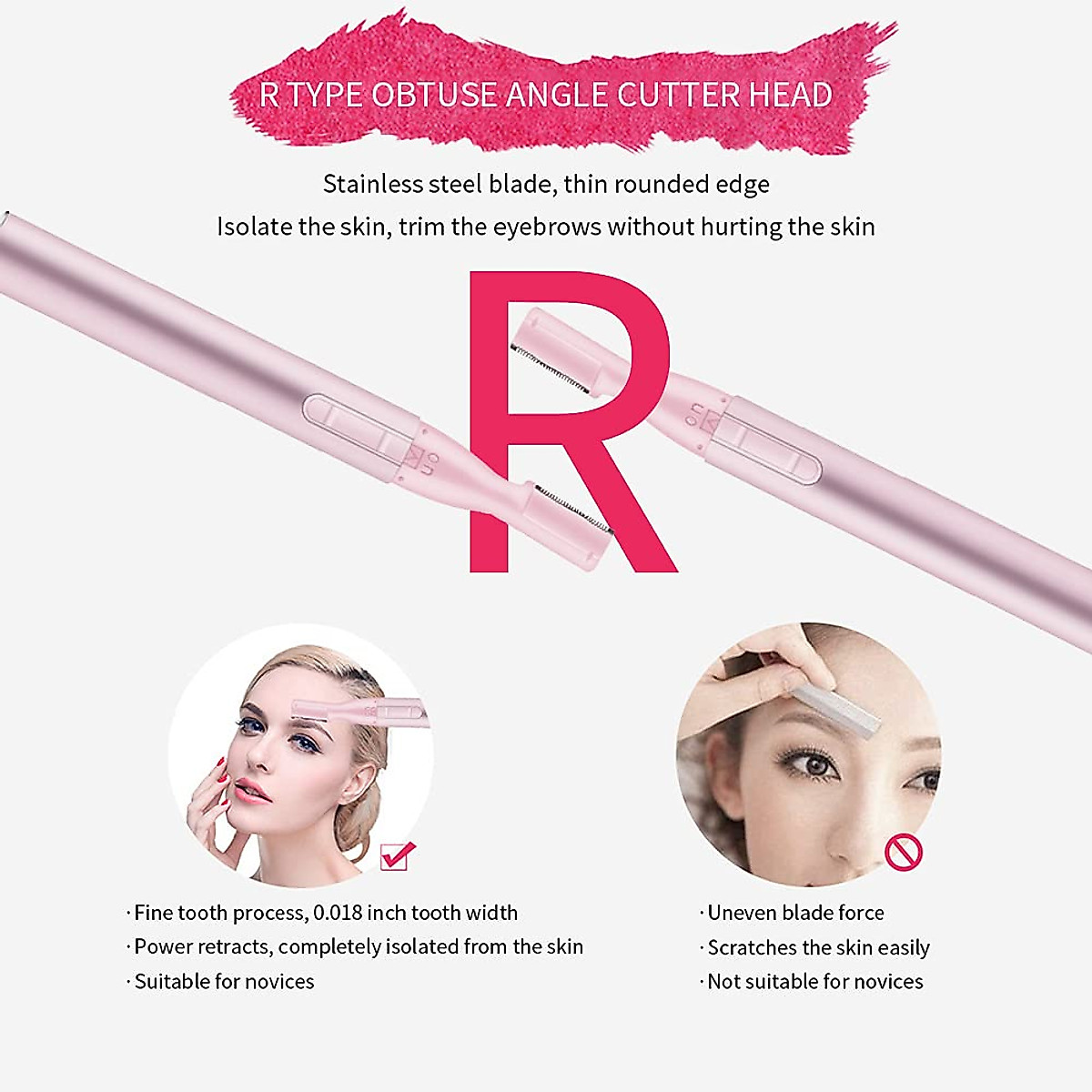 MEIYIXIN Electric Eyebrow Trimmer for Women Facial Eyebrow Razor Wholebody Chin Lips Neck Bikini-line Armpit Eyebrow Epilator