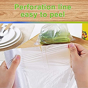 Food Storage Bags, 14”X20” Clear Plastic Produce Bag for Fruits,Green Bag, Keep Fresh Produce Bags, Food Saver Storage for Fruits, Bread,Vegetables and Flowers, Clean Bag, ,Kitchen ,1 Roll 350 Bags