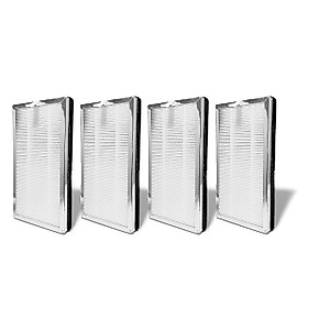 Nispira True HEPA Replacement Filter with Activated Carbon Compatible with MA#15 Air Purifier Part MA#15R. 4 Packs