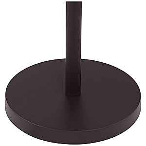 Possini Euro Design Nayla Modern Floor Lamp Standing 62.5" Tall Bronze Steel Slender Column Off White Fabric Tapered Drum Shade Decor for Living Room Reading House Bedroom Home