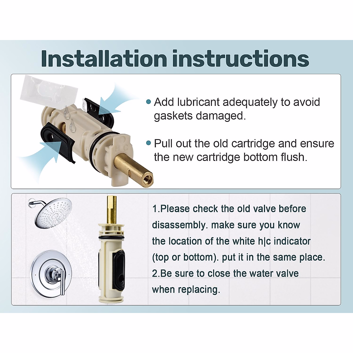 1222 Cartridge Kit Compatible with Moen Tub Shower, Replacement for Moen Posi Temp One-Handle Faucets, Durable Brass