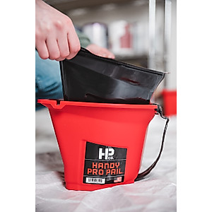 Handy Paint Pro Pail, Holds 1/2 Gallon of Paint or Stain, Accommodates up to a 6 1/2 inch Mini-Roller and 3 inch Brush