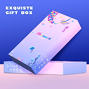 homicozy Purple Mermaid Hard Carrying Case for Nintendo Switch,Soft TPU Protective Case Cover with Portable Travel Case Compatible with Nintendo Switch for Girls