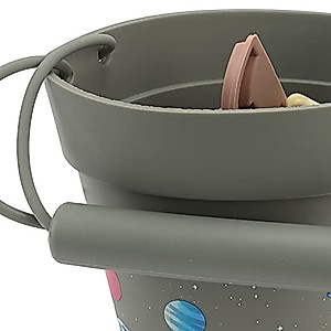 Silicone Snow Toys, Waterproof Snow Buckets and Shovels for Kids for Beach Snow Garden Backyard Sandpit (Green)