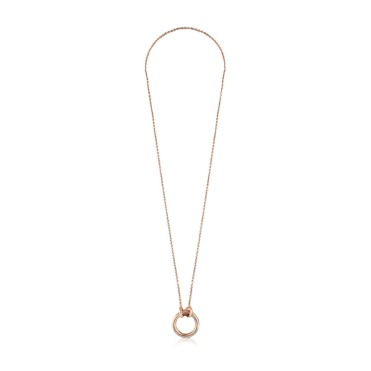 TOUS Rose Vermeil Silver Necklace for Women, Size: 1.6 cm. Length: 43.5 cm, Hold Collection