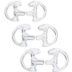 HYS Clear Soft Earmold Replacement Ear Pieces Flexible Open Ear Insert Earbuds for Transparent Air Acoustic Security Radio Surveillance earpiece Headset