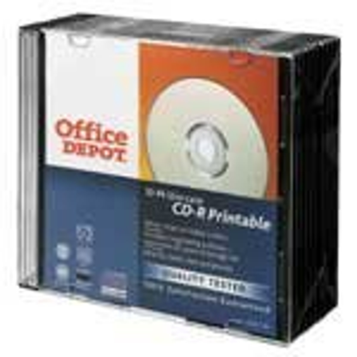 Office Dept 10 Packs of 52x, 700mb, 80 Min. Cd-r Blank Disc's, Inkjet Printable Cd-r