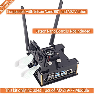 Makeronics Developer Kit for Jetson Nano -IMX 219-77 Camera Module with Camera Case| 64GB Class 10 TF Card with Card Reader | Jetson Nano Acrylic Case for A02 and B01