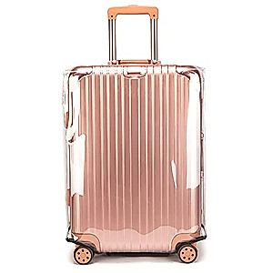 BlueCosto 28" Universal Clear PVC Luggage Cover Protector Suitcase Covers - H: 25"-28"; L: 18"-20"; W: 10.5"-12"