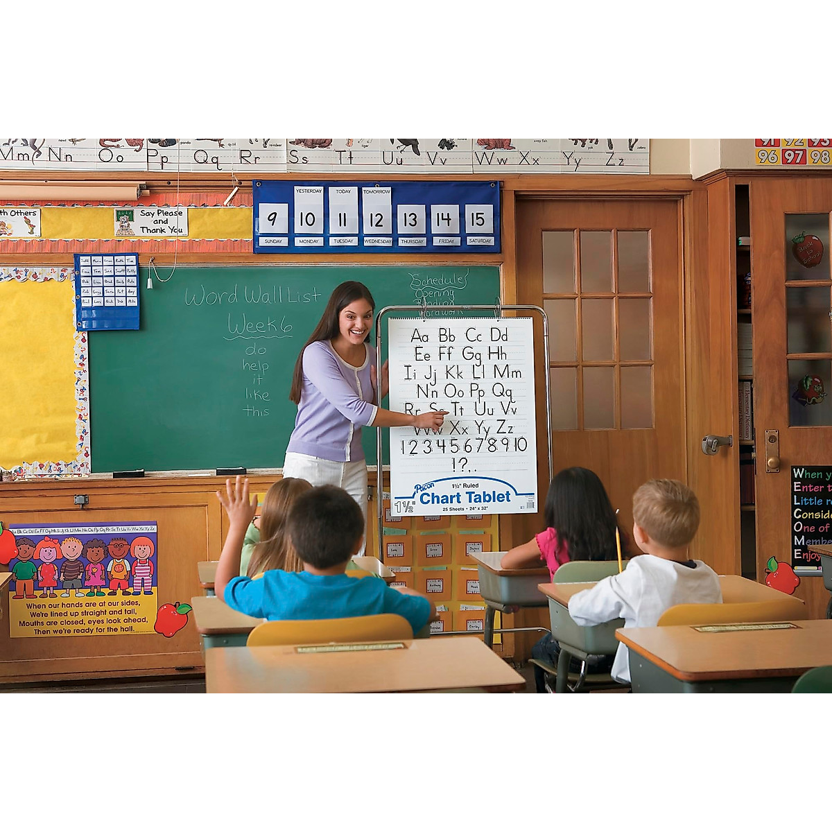 Pacon Adjustable Chart Stand, 28 x 53 to 64 Inches, Chrome Steel