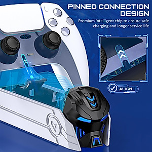 PS5 Controller Charger Station for PlayStation 5 Dualsense Controllers: Fast PS5 Dual Controller Stand Charger Dock-LED PS5 Controller Charging Station Accessories for PlayStation 5 Storage Kit