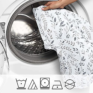 Boppy Original Support Nursing Pillow, Gray Taupe Leaves, Ergonomic Breastfeeding, Bottle Feeding, and Bonding, Firm Hypoallergenic Fiber Fill, Removable Cover, Machine Washable