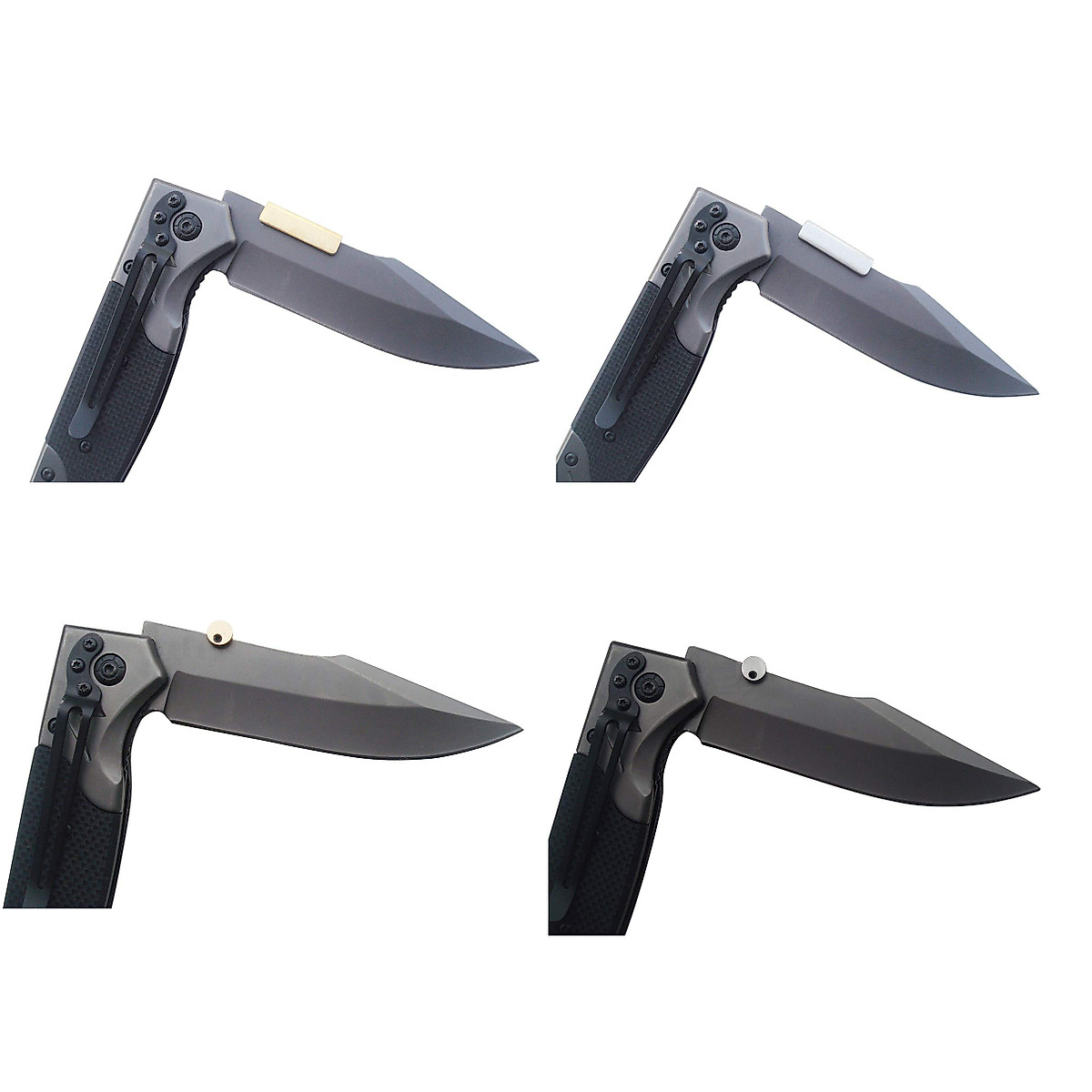 AOHOCA Folding Knife Thumb Stud for Buck and Other EDC Pocket Knives,Pack of 1 set (Stainless Steel, Thumb bar)