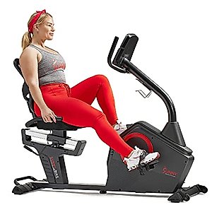 Sunny Health & Fitness Premium Magnetic Resistance Smart Recumbent Bike with Exclusive SunnyFit® App Enhanced Bluetooth Connectivity - SF-RB4850SMART