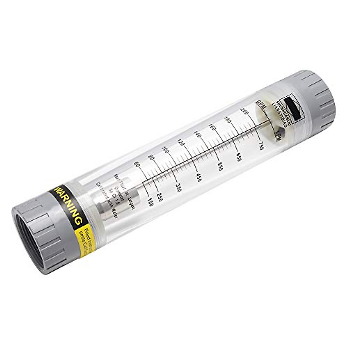 Alvinlite Water Liquid Flow Meter,10-100GPM 60-200GPM Measuring Panel Mount Type Flowmeter for Gas Liquid Water Industrial Field LZM-40G LZM-50G Rate Gauge(60-200GPM)