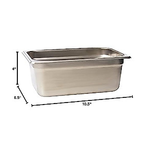 Update International 3 qt Fourth Size Anti-Jam Steam Table Pan