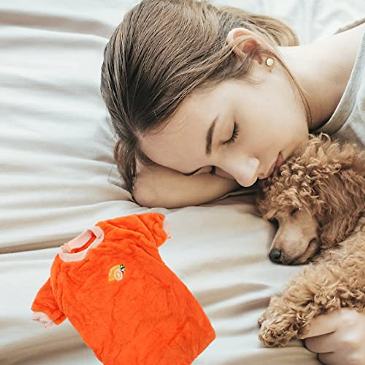 GLSTOY Decorative Outfits Autumn Warm Pattern Winter Stretchy Shirts Sweater Clothes Dogs Cold and Outdoor Clothes: Pet Cloth M Legged Thickening Two Fruit Clothing, Comfortable