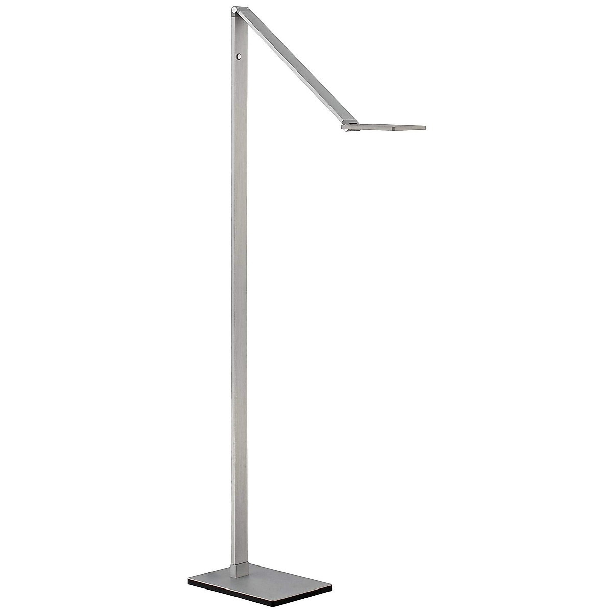 Possini Euro Design Bentley Modern Minimalist Style Task Floor Lamp LED Bright Lighting 61" Tall Silver Aluminum Adjustable Touch On Off for Living Room Reading House Bedroom Home