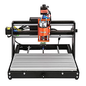 VEVOR CNC Router Machine, 120W 3 Axis GRBL Control Wood Engraving Carving Milling Machine Kit, 300 x 200 x 60 mm/11.8 x 7.87 x 2.36 in Working Area 10000 RPM for Wood Acrylic MDF PVC Plastic Foam